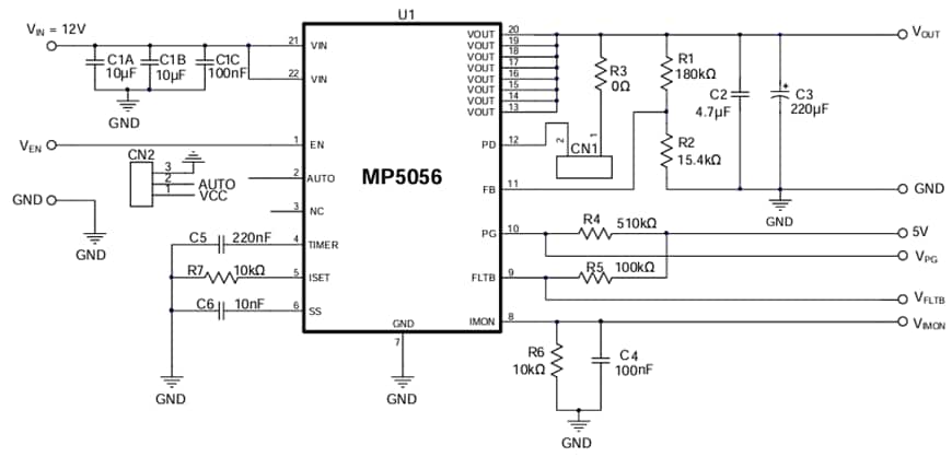 MP5056 Hot Swap Voltage Controllers - MPS | Mouser